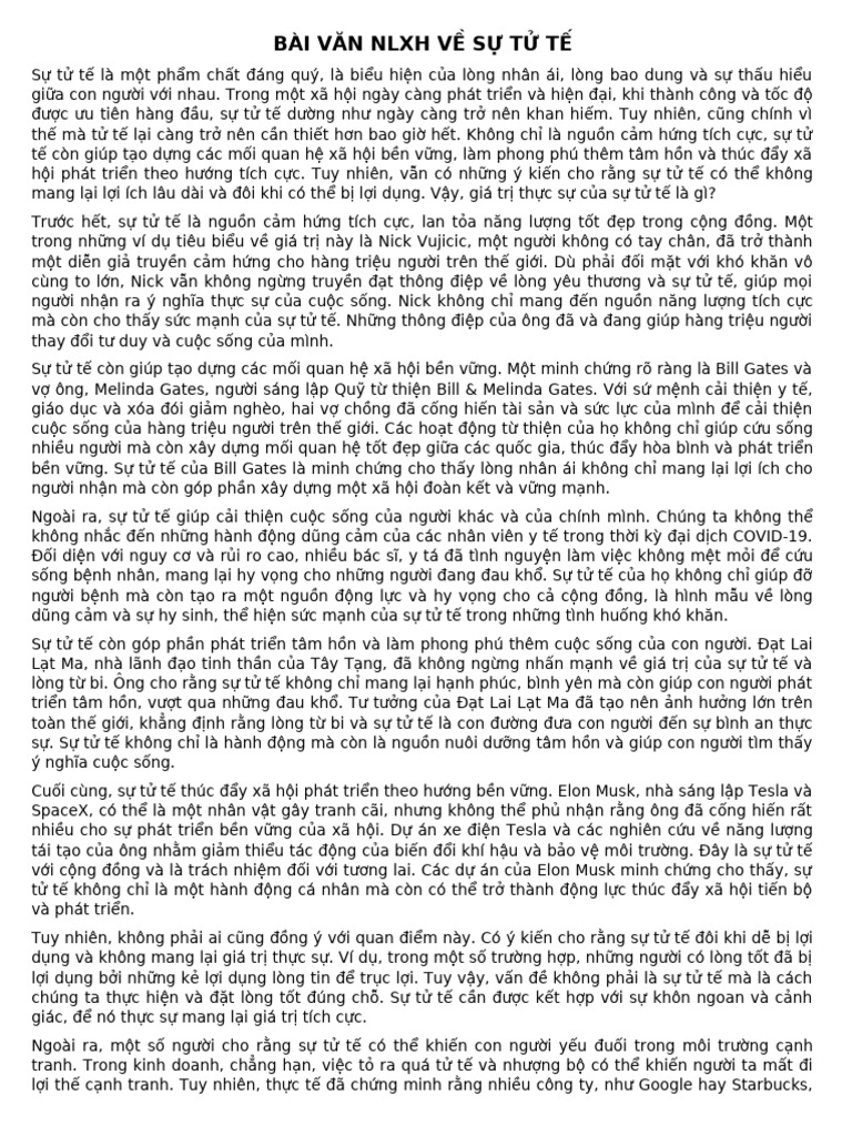 MẪU VĂN NLXH | PDF