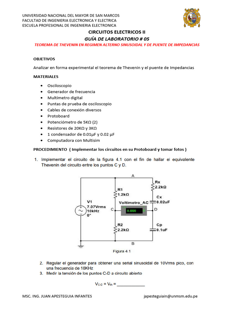 Circuitos Electricos II Laboratorio 5 | PDF | Informática | Tecnología