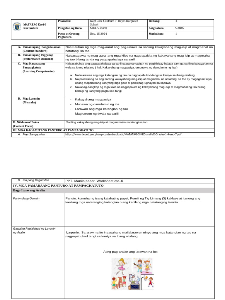 Gina-LP Matatag | PDF