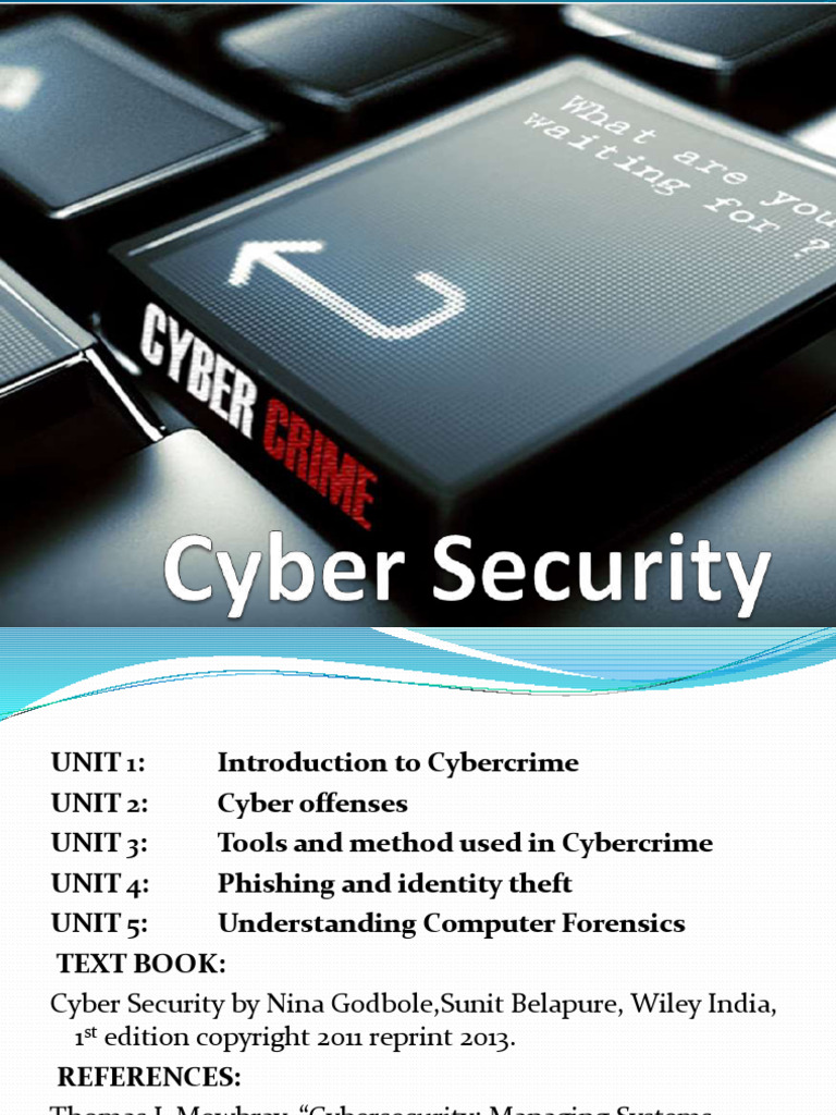 Cyber Security PPT Unit 1 Sem CSS | PDF | Cybercrime | Cyberwarfare