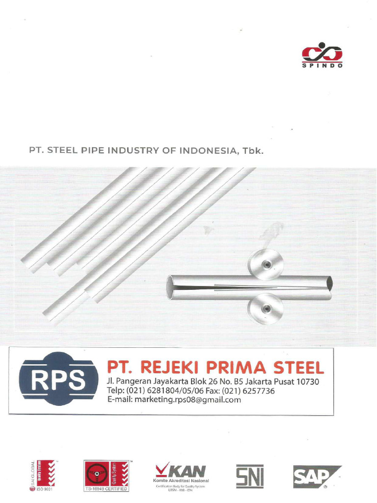 Brosur Katalog Pipa Black Steel - YPMI | PDF