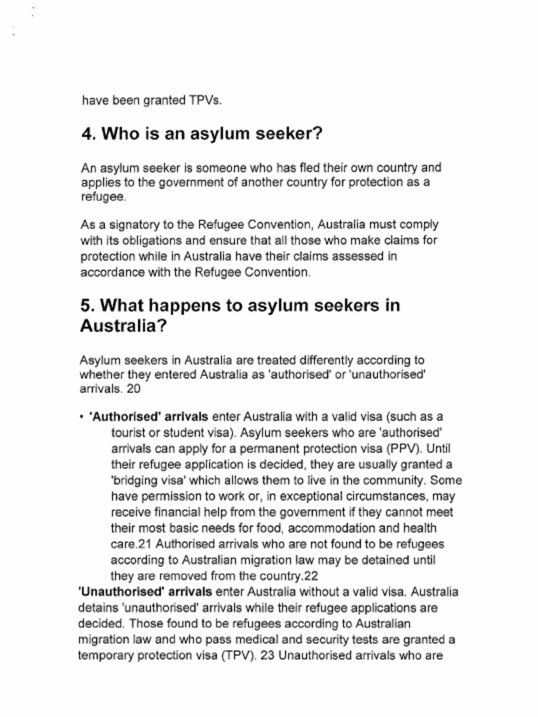 Who Is An Asylum Seeker | PDF