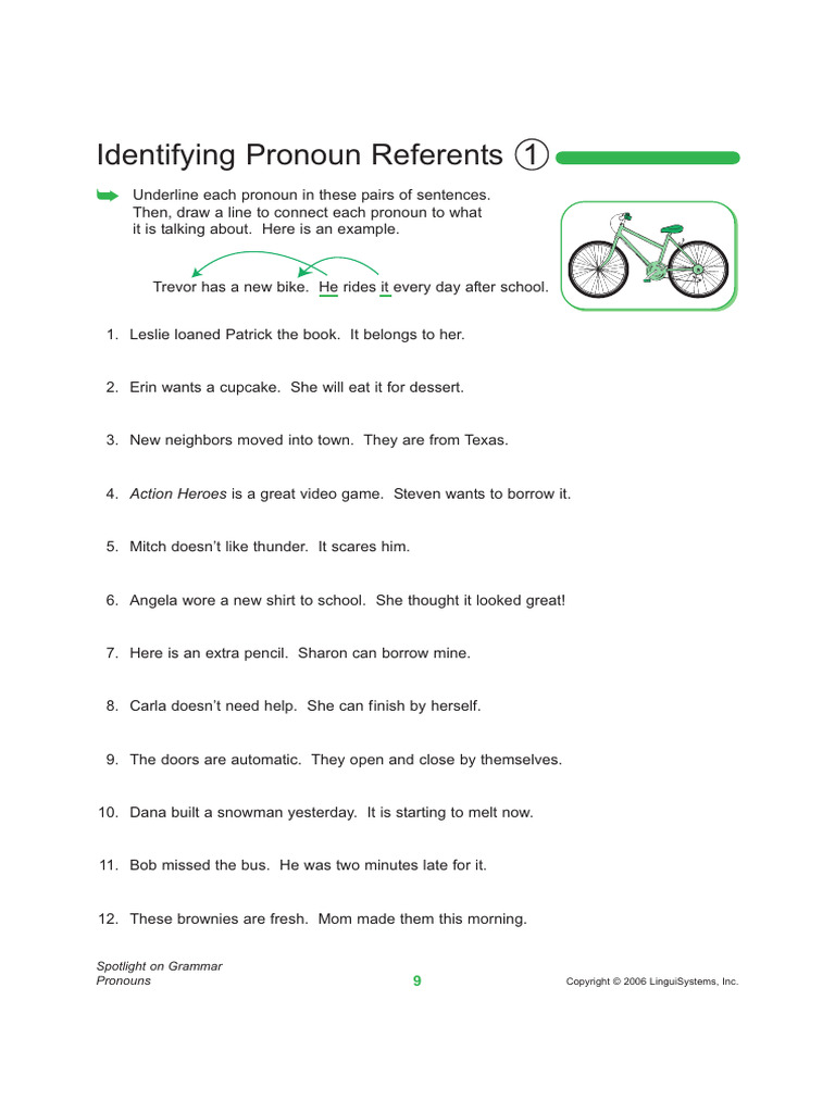 Pronoun Activity | PDF | Pronoun | Syntax