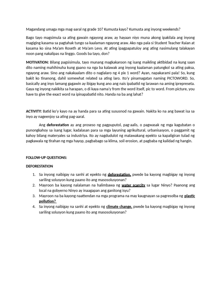 Magandang Umaga Mga Mag | PDF