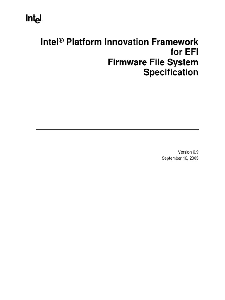 Efi Firmware File System Specification | PDF | File Format | Computer File