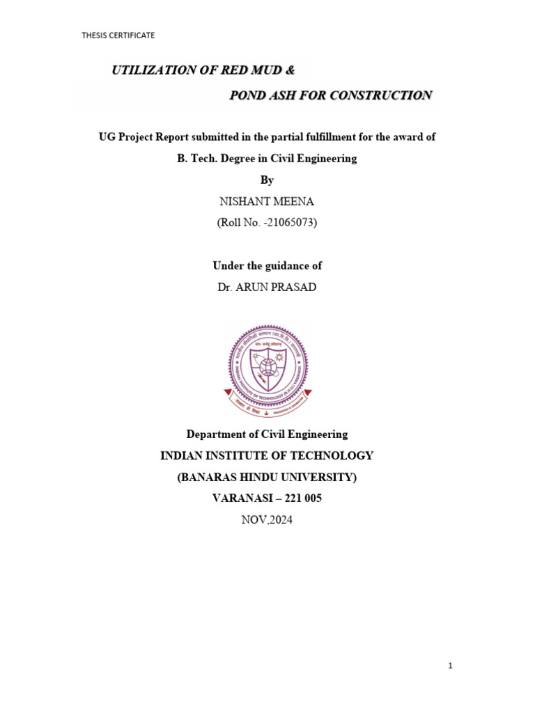 UG REPORT (1) (1) | PDF | Materials | Chemical Substances