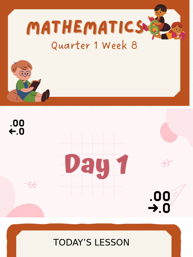 MATH 6-Q1-WEEK_8 | PDF | Odds | Decimal