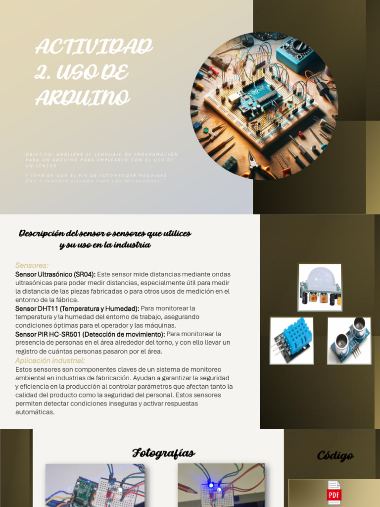 Precentcaión Arduino | PDF | Sensor | Control numerico