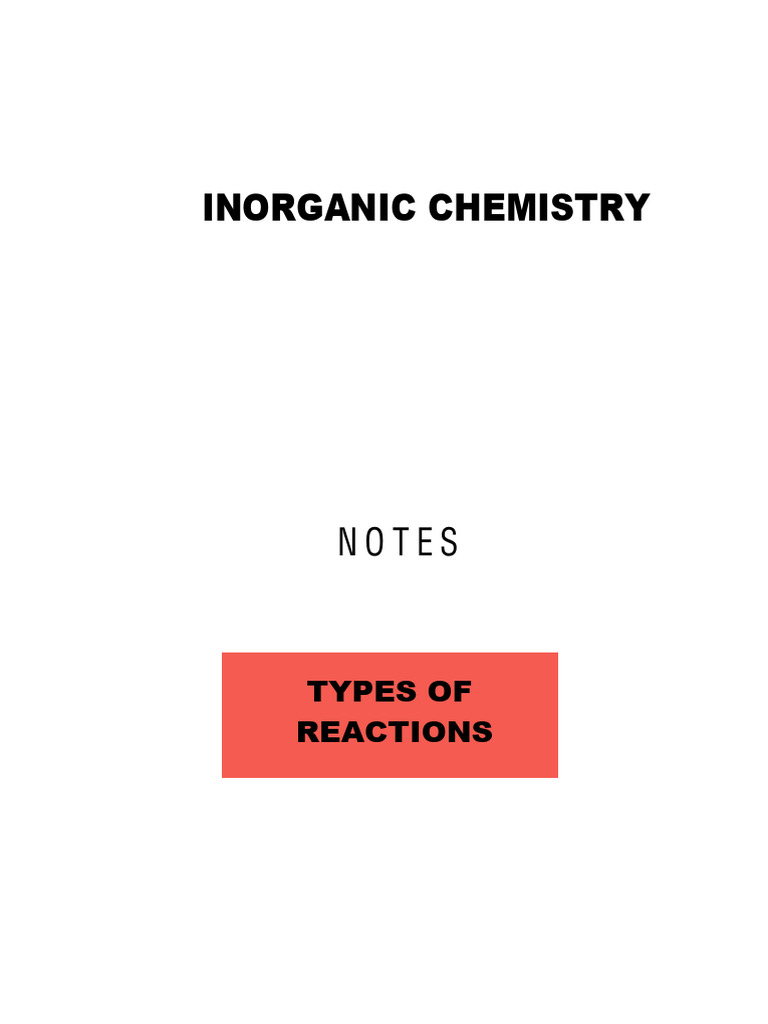 Type of Reactions in IOC | PDF | Chemical Reactions | Acid