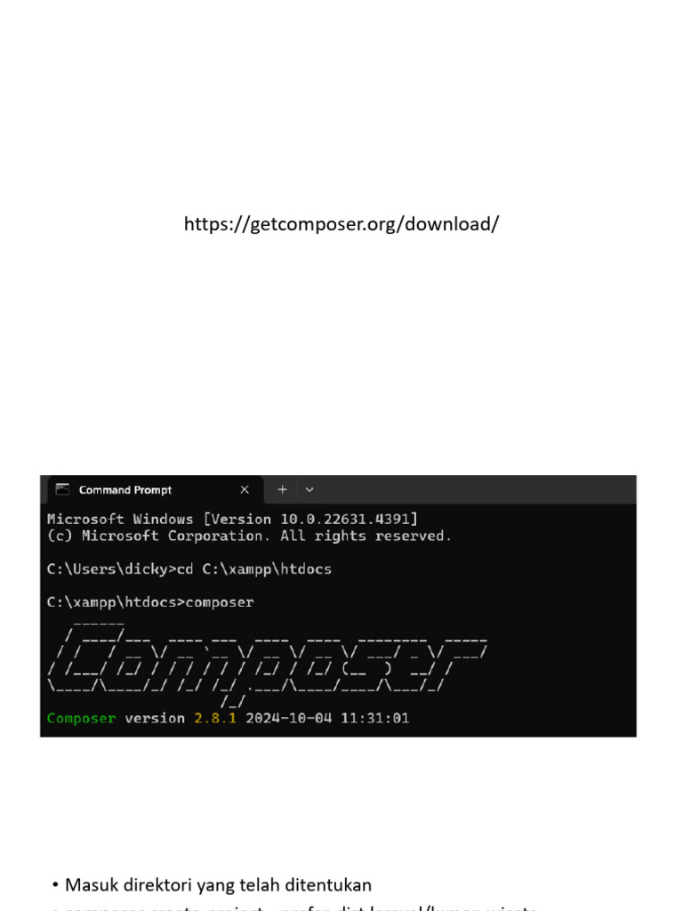 Composer & Lumen Setup Guide | PDF | Art | Computers