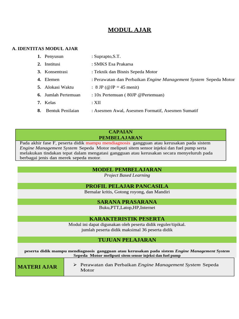 Modul Engine Managemen Xii | PDF | Komputer | Teknologi & Rekayasa