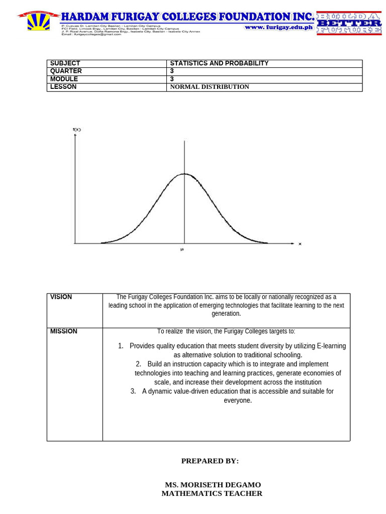 Week 3 Statistics and Probability | PDF | Normal Distribution | Mode ...