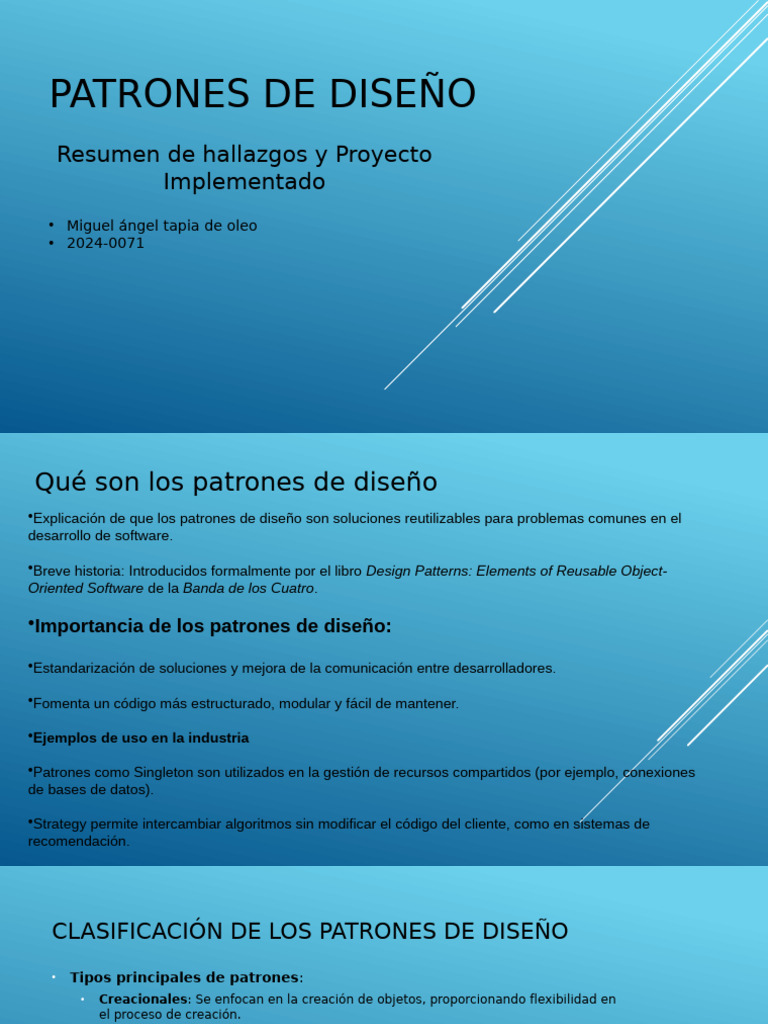 Patrones de Diseño en Desarrollo de Software | PDF | Autenticación ...