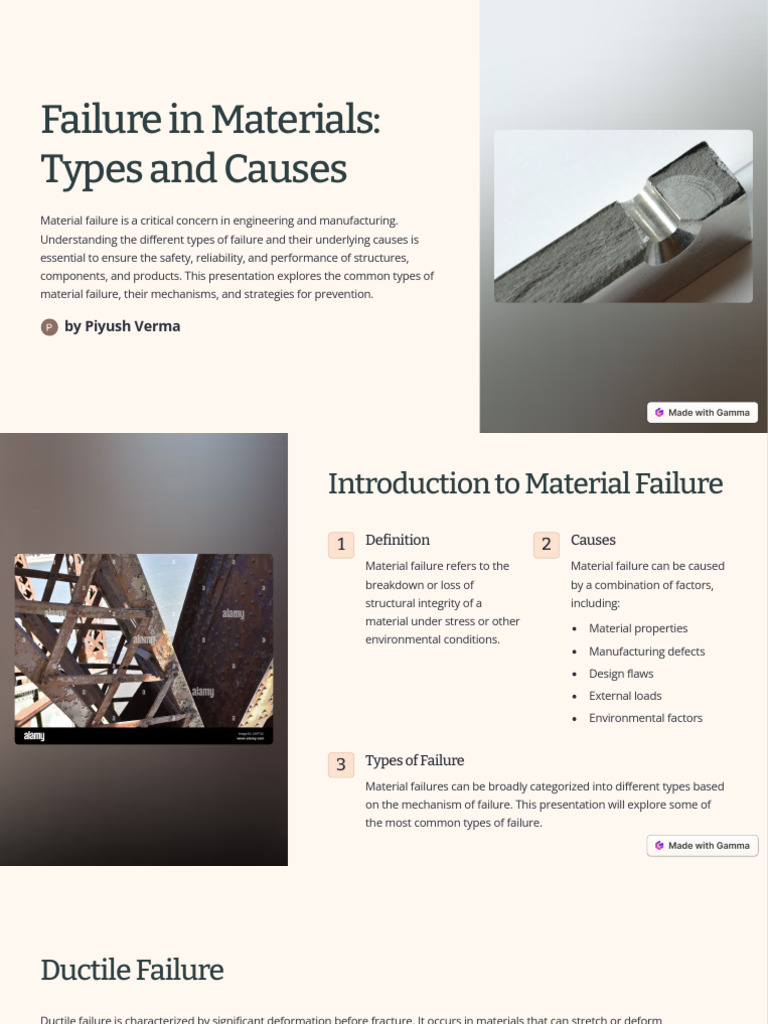 Failure in Materials Types and Causes | PDF | Fracture | Deformation ...