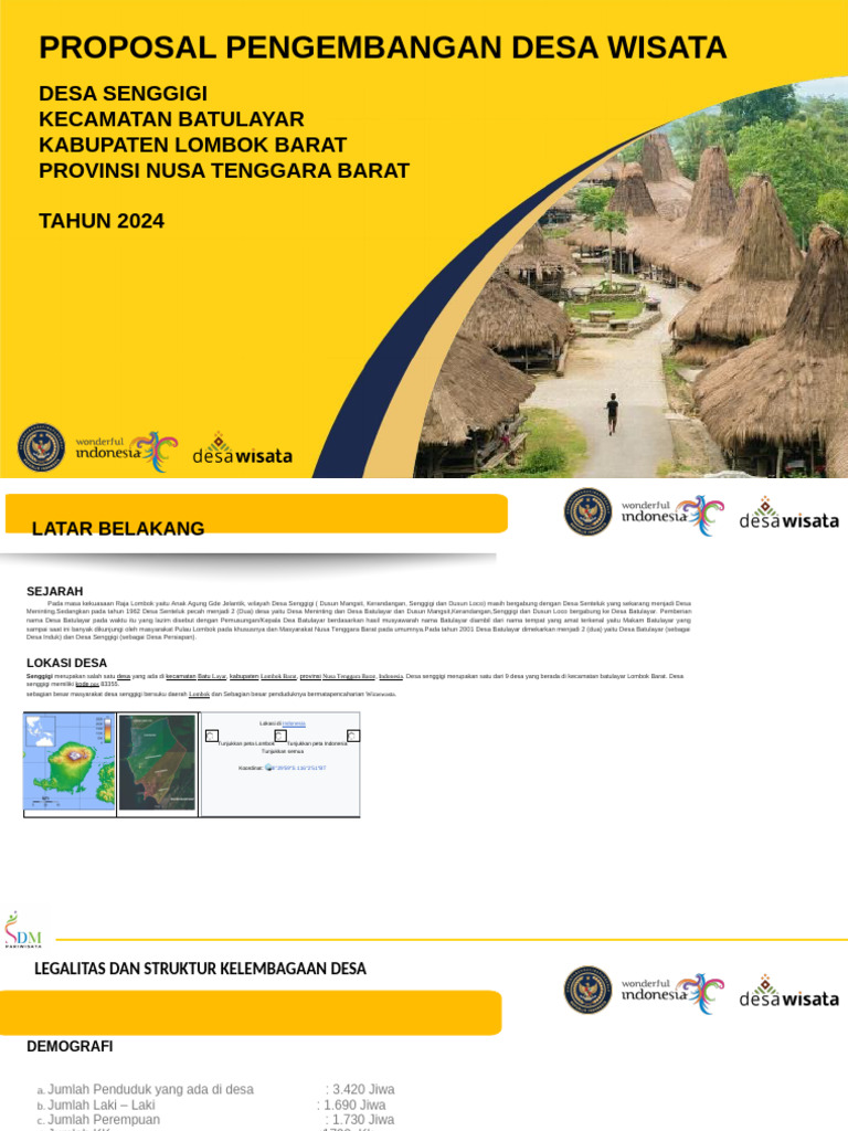 Proposal Destinasi Wisata | PDF