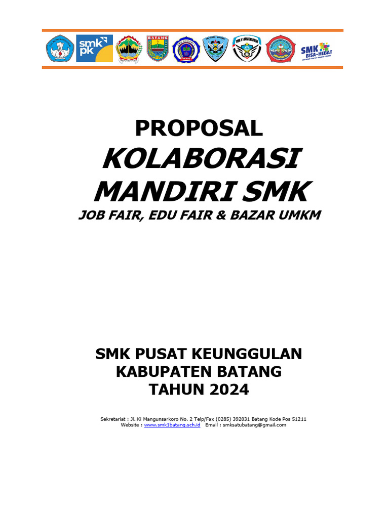 Proposal Job Fair, Edu Fair & Bazar Umkm 2024 | PDF