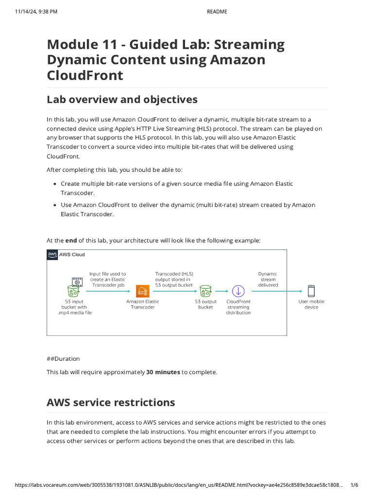 Module 11 - Guided Lab - Streaming Dynamic Content Using Amazon CloudFront | PDF | Icon ...
