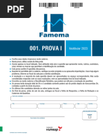 Vestibular Famema 2023 Prova1 | PDF | Sangue | Água