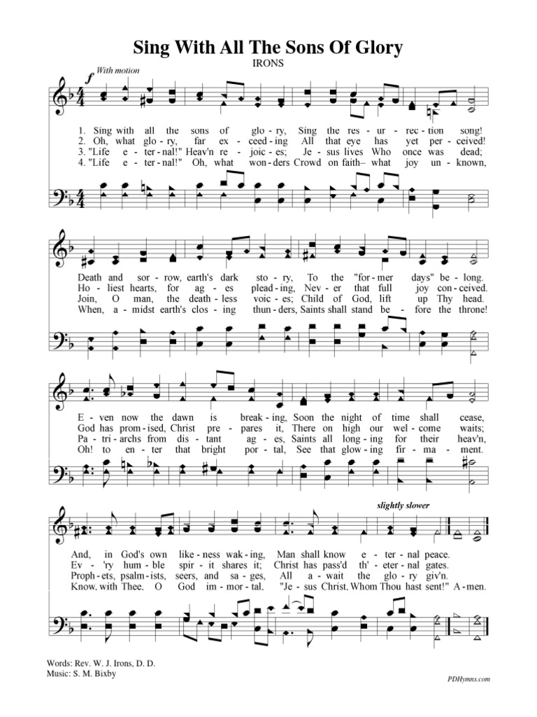 Sing With All The Sons Of Glory | PDF