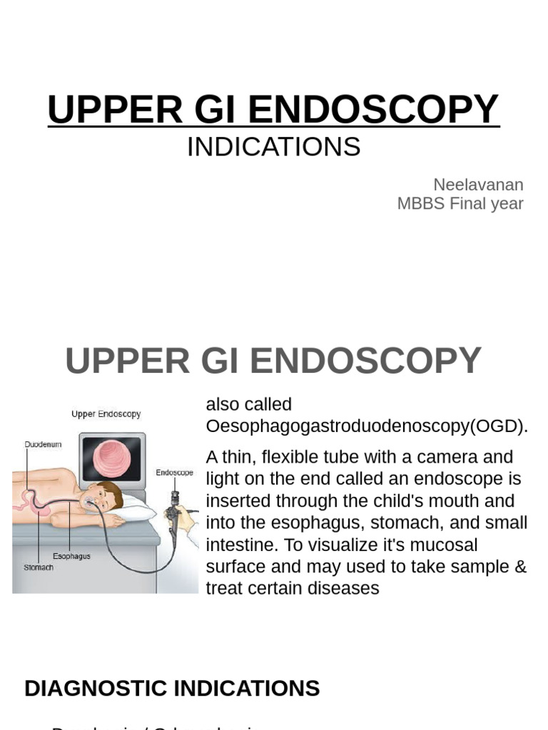 Indications of Endos | PDF | Esophagus | Gastroesophageal Reflux Disease