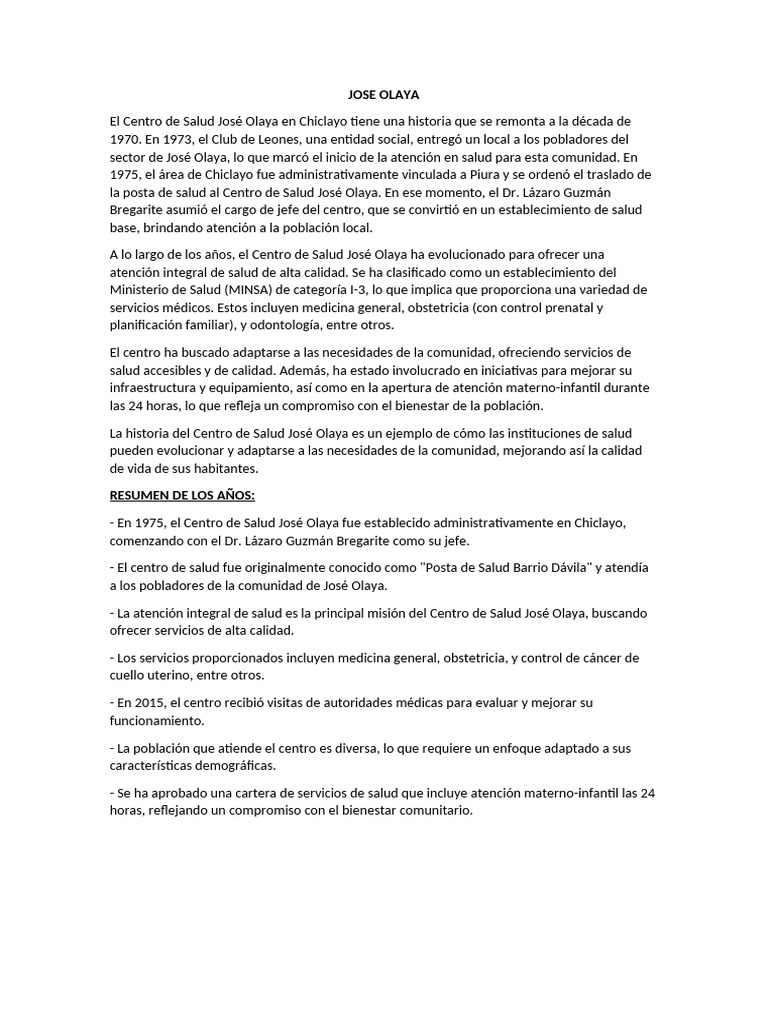 Jose Olaya | PDF | Medicina | Cuidado de la salud