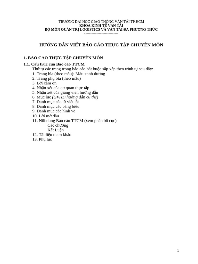 2 Huong Dan Ve Noi Dung Va Trinh Bay TTCM | PDF