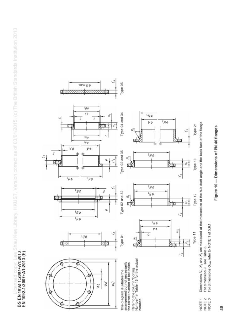 Figure 10 - Dimensions of PN 40 Flanges | PDF
