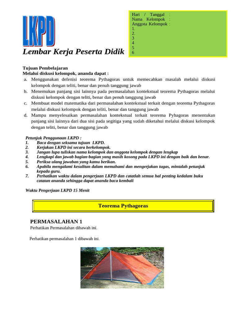 LKPD Phytagoras | PDF