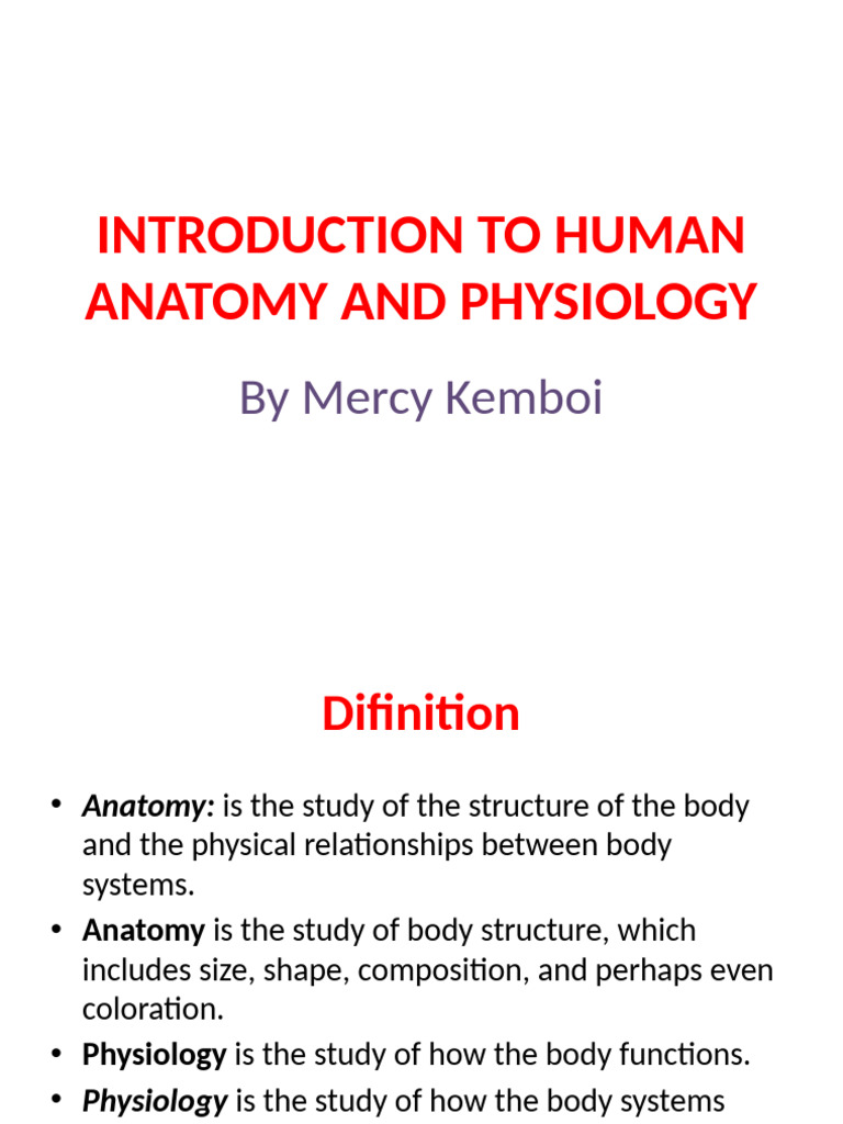 Introduction To Human Anatomy and Physiology 1 | PDF | Epithelium ...