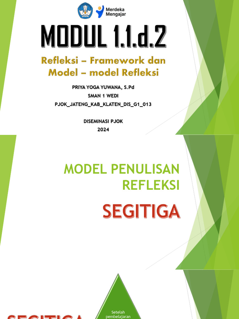 1.1.d.2. Refleksi - Framework Dan Model-Model Refleksi YOGA | PDF