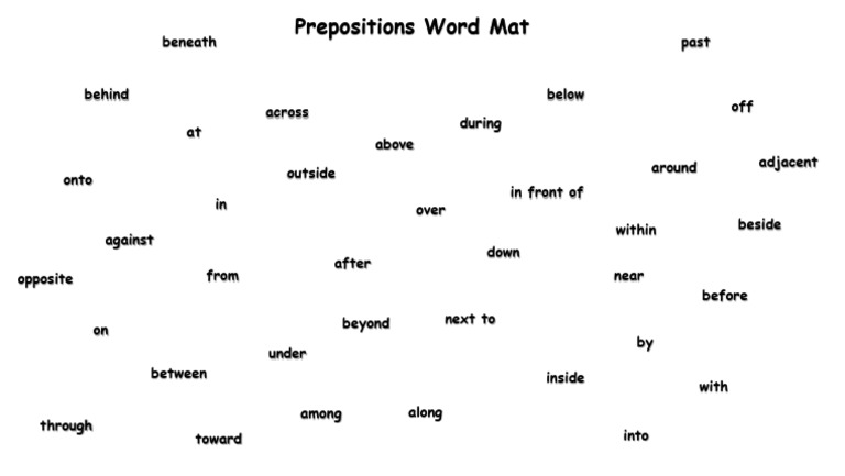 Preposition Mat | PDF