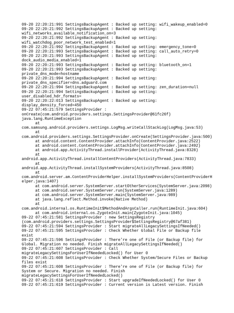 settingsprovider | PDF | Software | Computing settingsprovider | PDF | Software | Computing