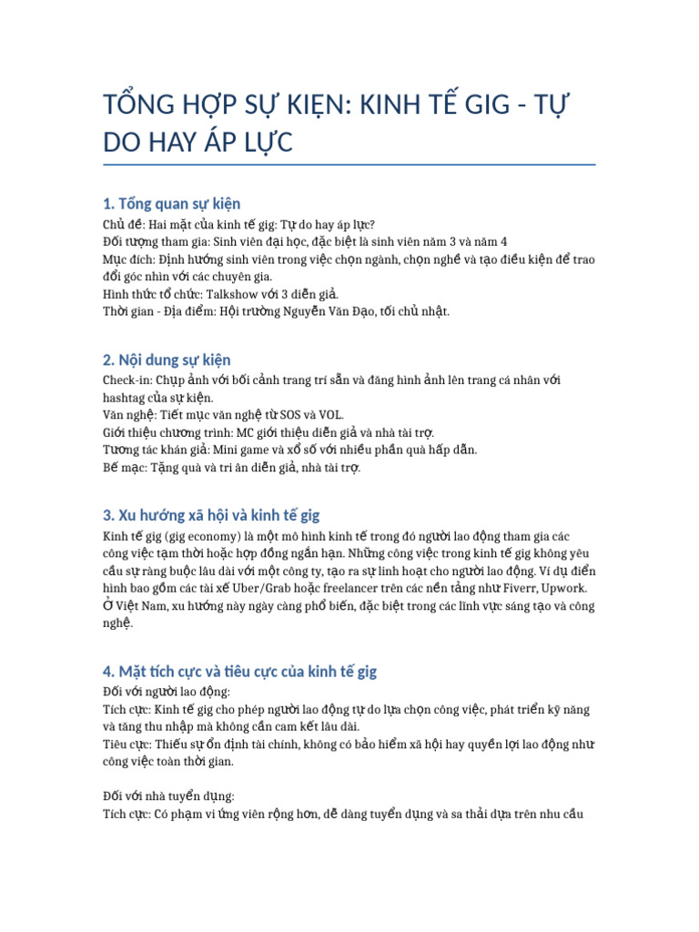 Tong Hop Su Kien Kinh Te Gig | PDF