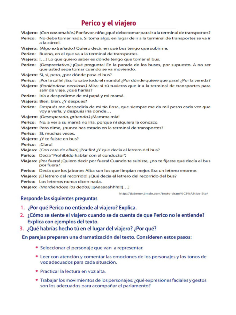 Actividad 7 Perico y El Viajero | PDF