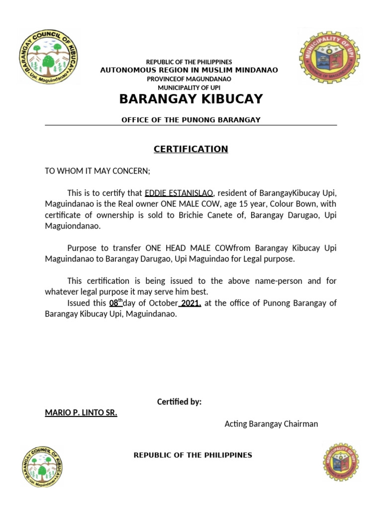 CERTIFICATION | PDF | Philippines