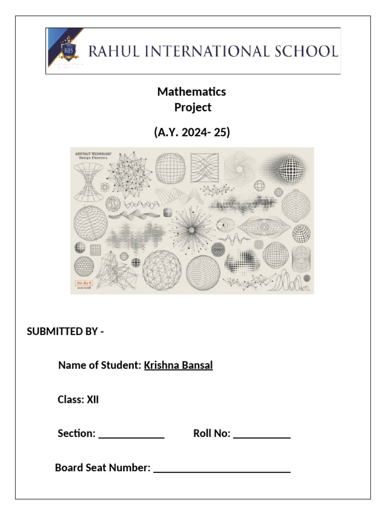 Mathematical Patterns and Designs Project | PDF | Pattern | Mathematics