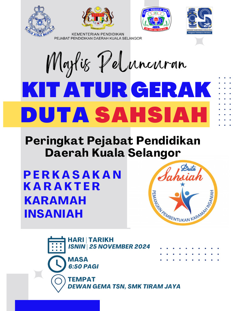 Buku Program Duta Sahsiah 2024 | PDF