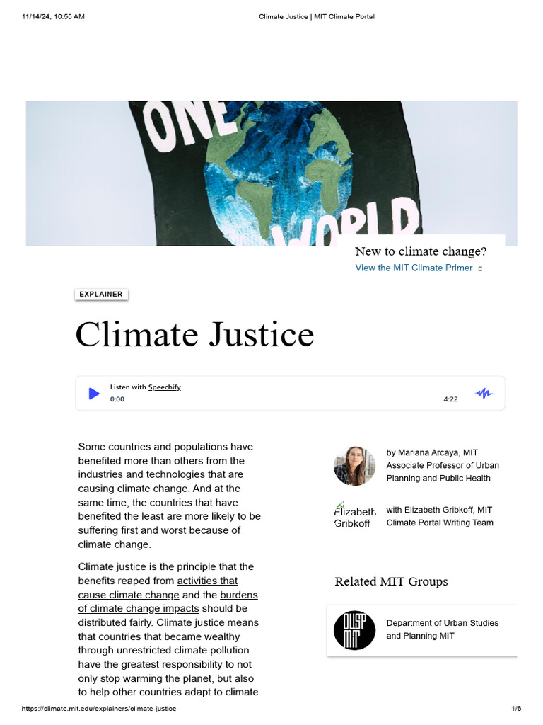Climate Justice Explained | PDF | Climate Change | Natural Environment