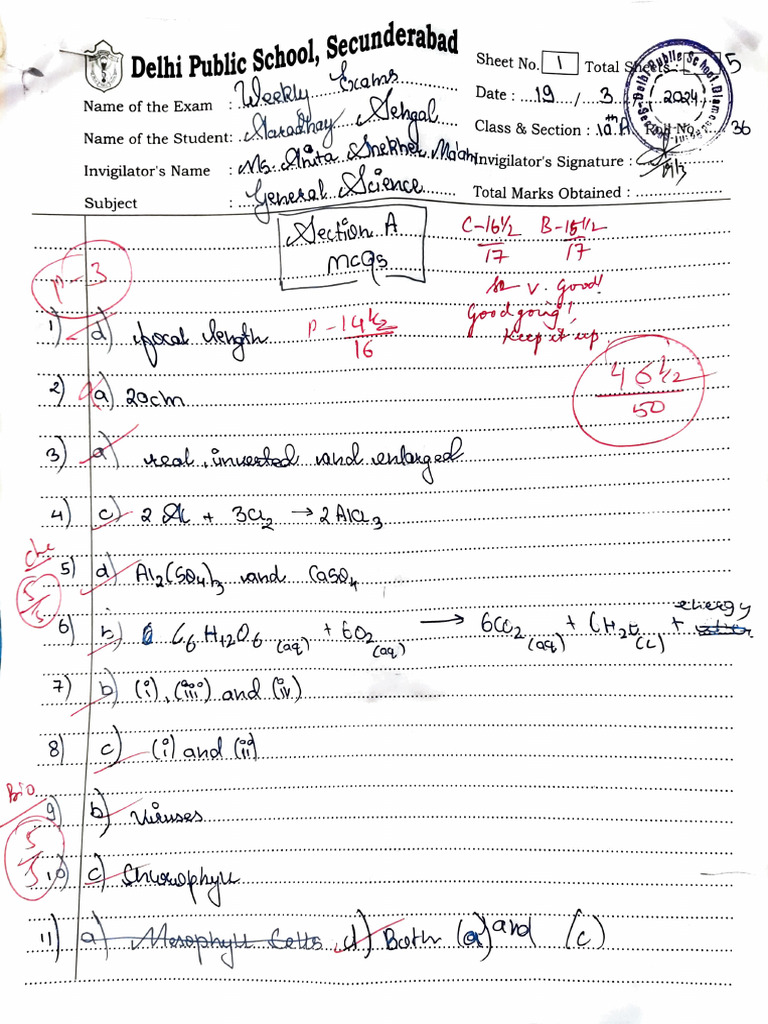 School Science Paper | PDF