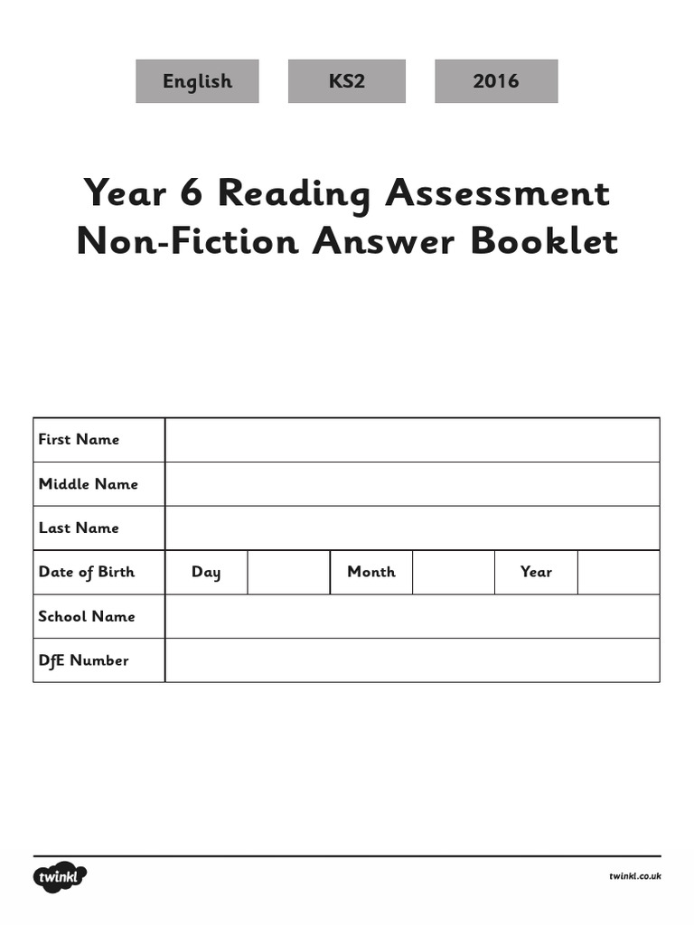 Answer Booklets | PDF