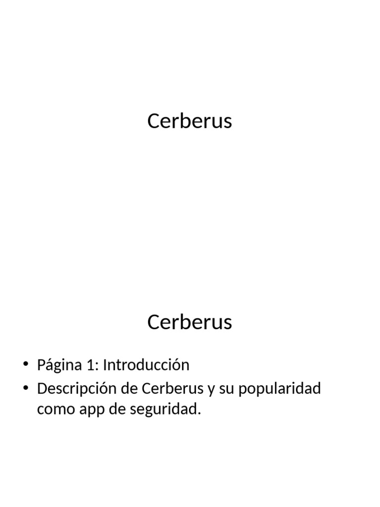 Cerberus | PDF