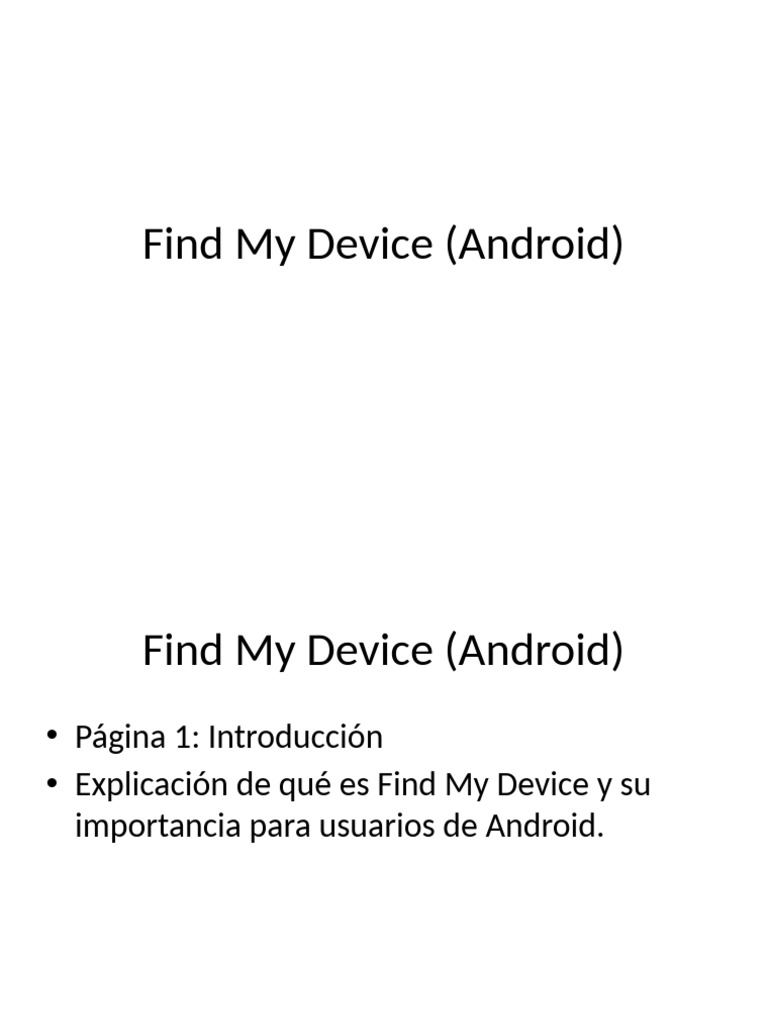 Find My Device (Android) | PDF