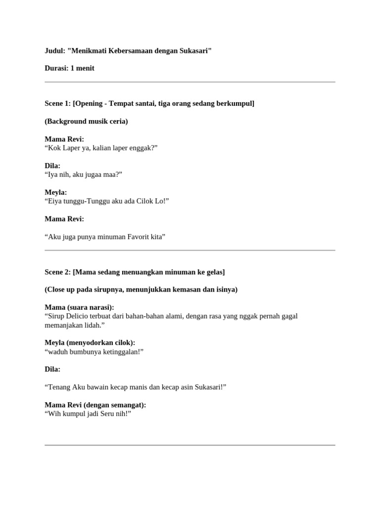 Skrip Suka Sari | PDF