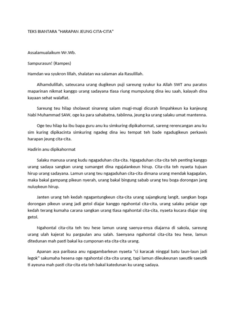 Teks Biantara | PDF