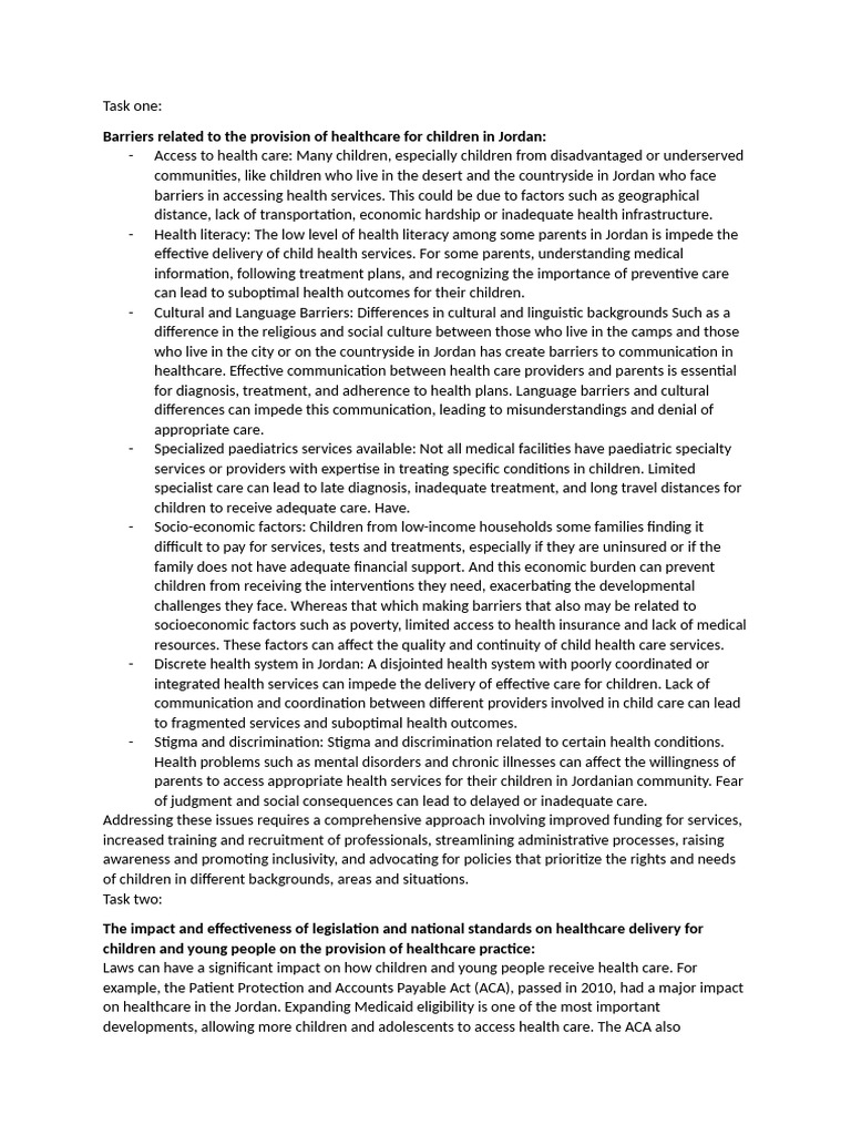 two resubmitted children assignment | PDF | Infants | Preterm Birth