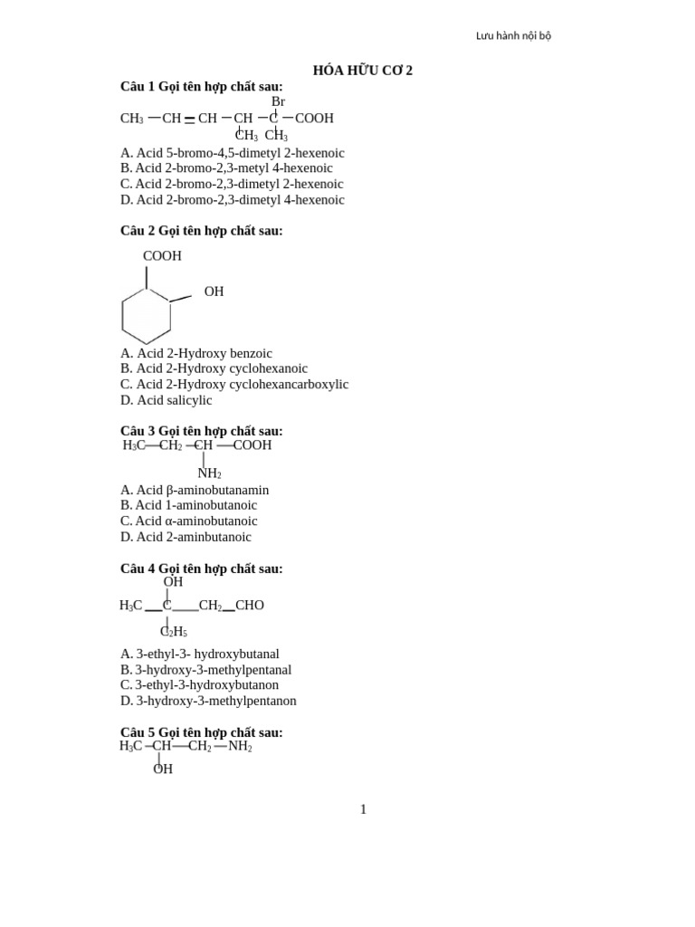 4.hóa H U Cơ 2 | PDF