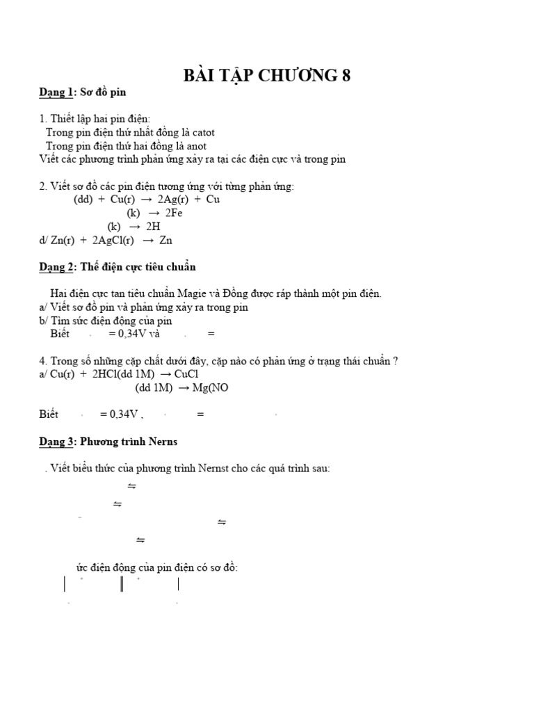 Hoa-Dai-Cuong - Le-Thi-Xuan-Huong - Bai-Tap - Chuong-8 - (Cuuduongthancong - Com) | PDF