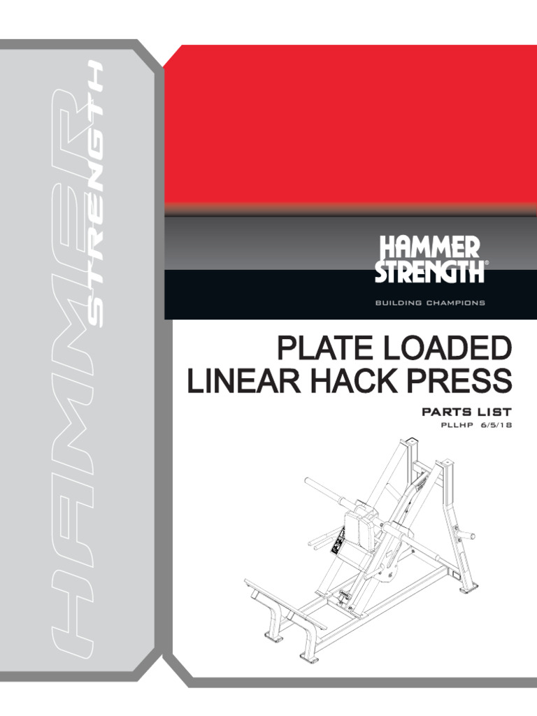 PM PL PLLHP Plate Loaded Linear Hack Press English | PDF | Metalworking | Mechanical Engineering