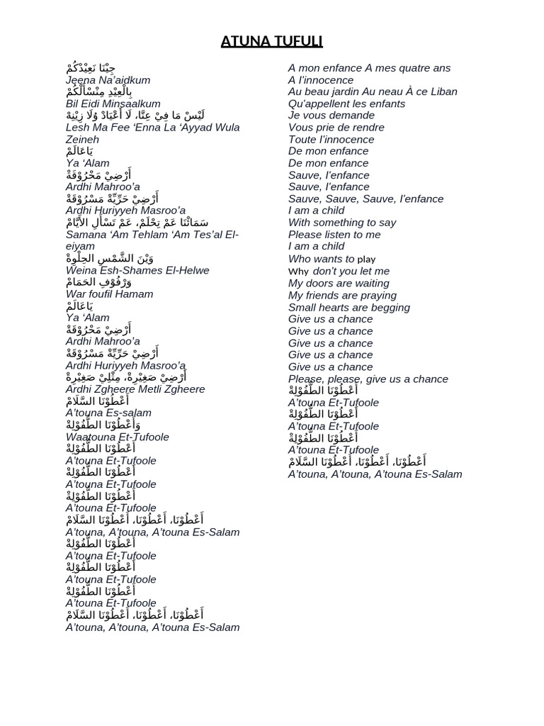 Atuna Tufuli | PDF