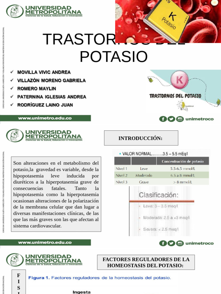 Trastorno Del Potasio. | PDF | Potasio | Química